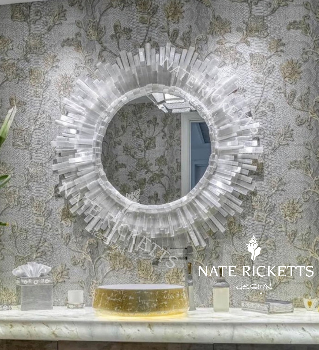 Selenite Starburst Mirror – Nate Ricketts Design