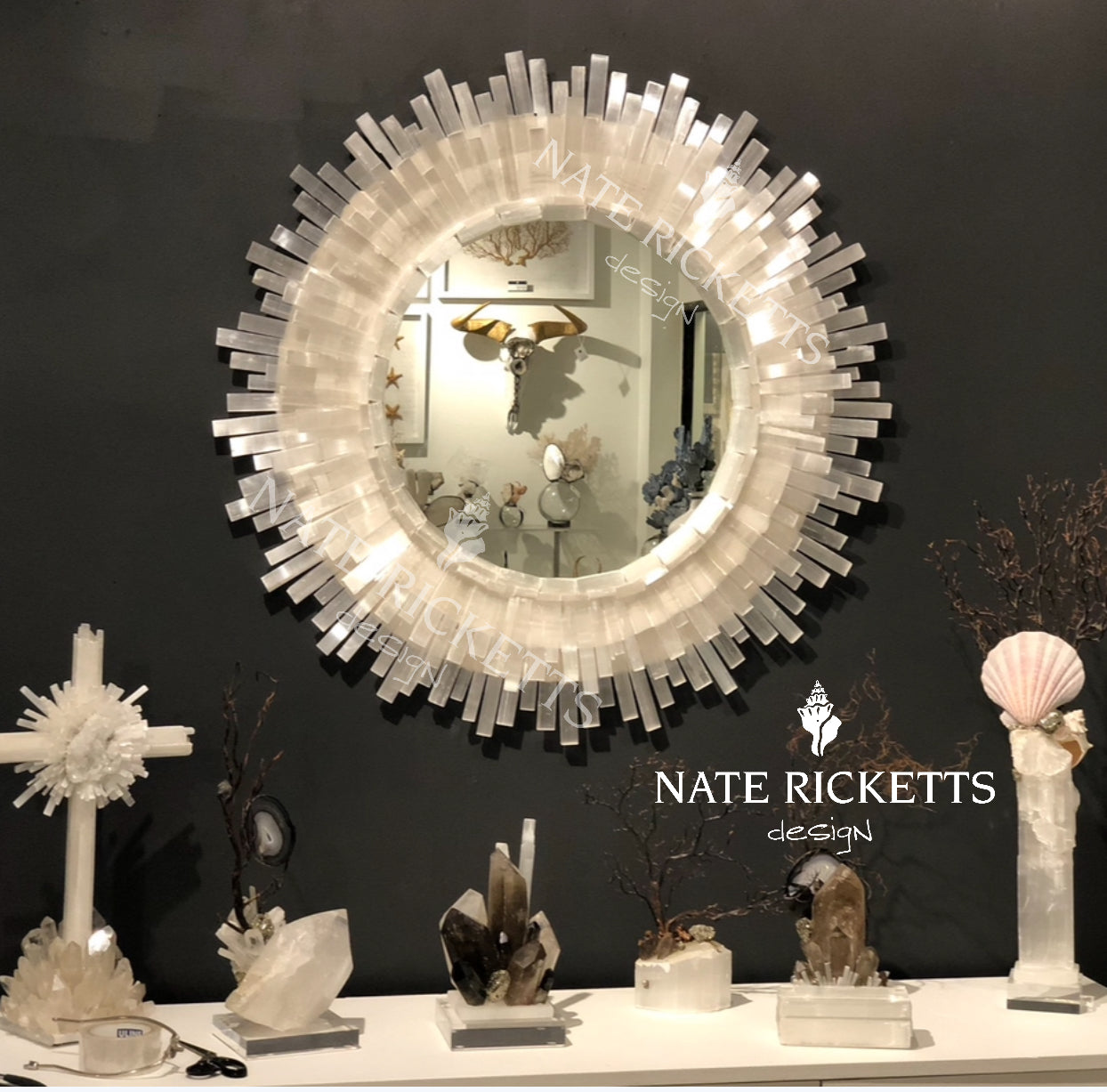 Selenite Starburst Mirror – Nate Ricketts Design