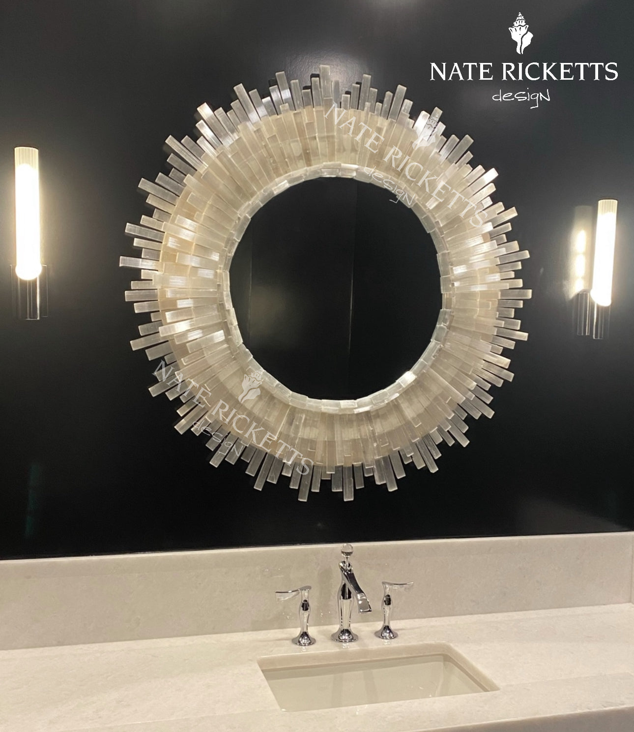 Selenite Starburst Mirror – Nate Ricketts Design