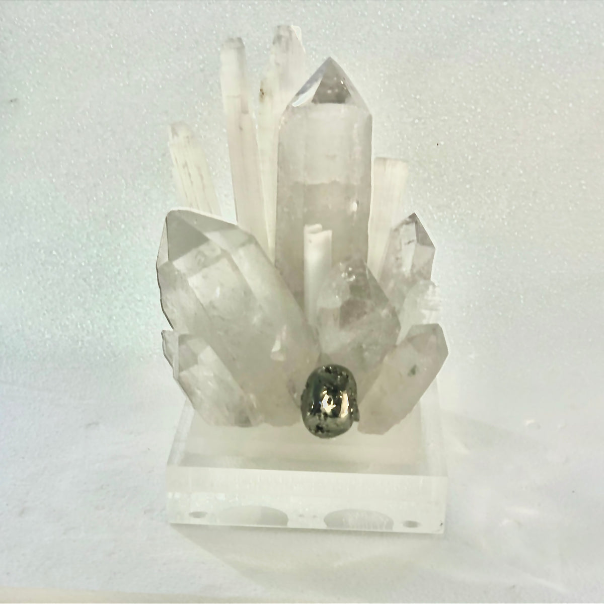 Quartz Crystal Pedestal on Acrylic Base – Nate Ricketts Design
